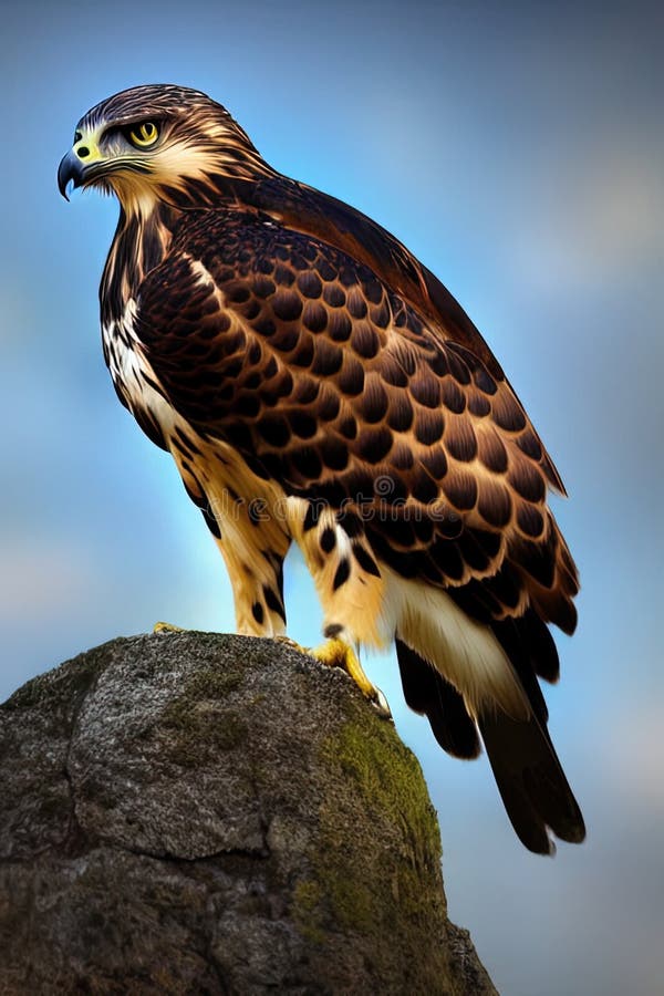 Hawk Animal. AI Generated. stock illustration. Illustration of prey ...