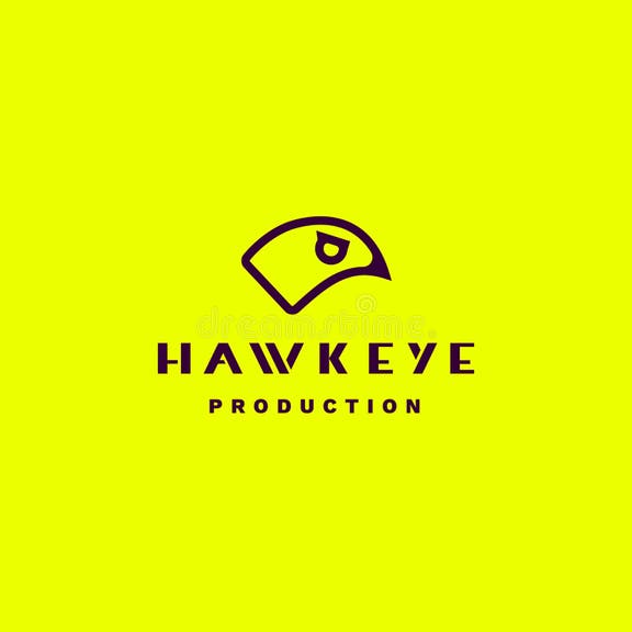 Hawk Eye Logo. Vector Stylish Logotype of Linear Bird Stock Vector ...