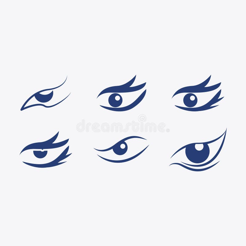 Hawk Eyeball Icones Vector. Creative Line Bird and Eye Stock Vector ...