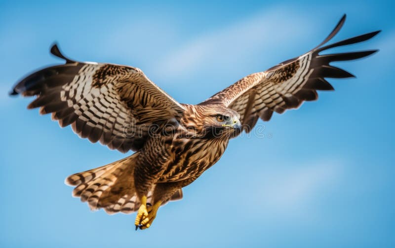 Hawk in Flight. Created by Generative Artificial Intelligence Stock ...