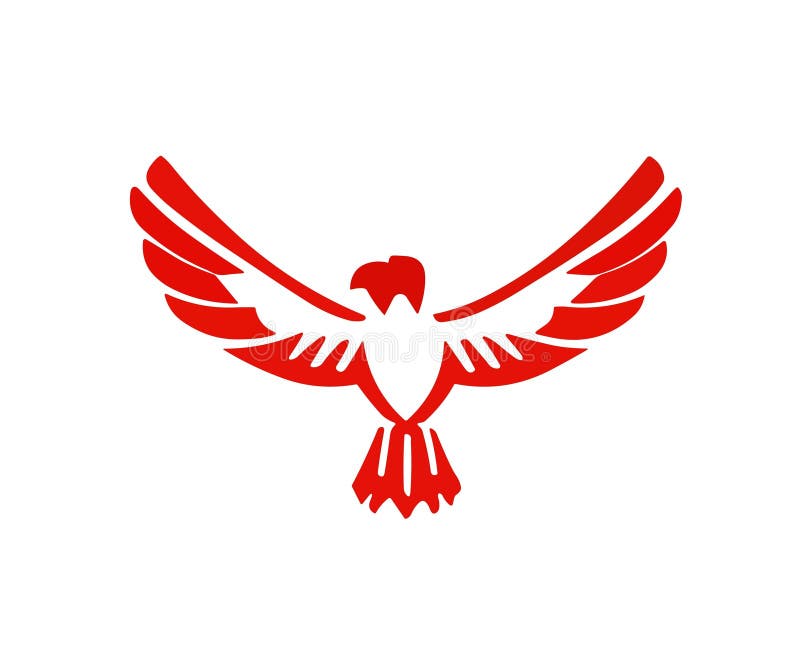 Hawk Logo Eagle Fly Slogan Cartoon Design Stock Vector - Illustration ...