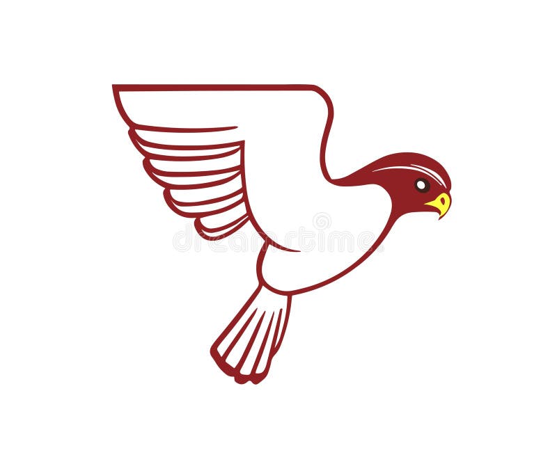 Hawk Logo Eagle Fly Slogan Cartoon Design Stock Vector - Illustration ...