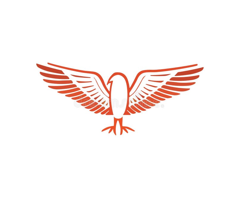 Hawk Logo Eagle Fly Slogan Cartoon Design Stock Illustration ...