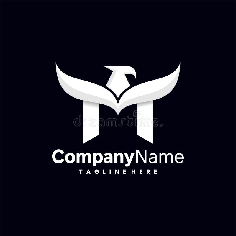 Hawk logo letter m shapes stock vector. Illustration of identity ...