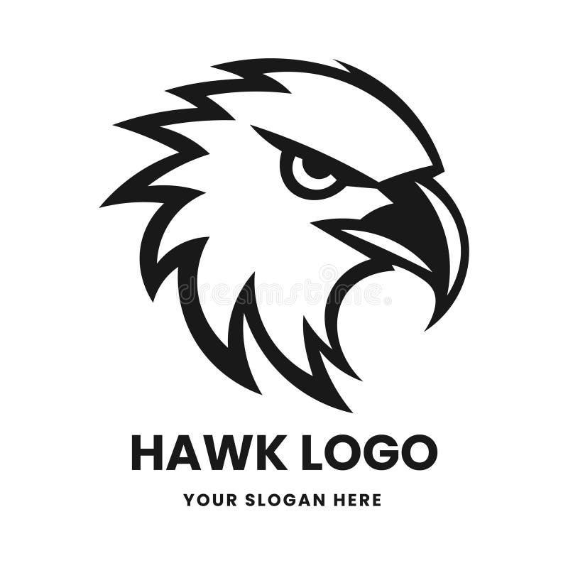 White Hawk Logo Hawk In Black And White Black And White Hawk