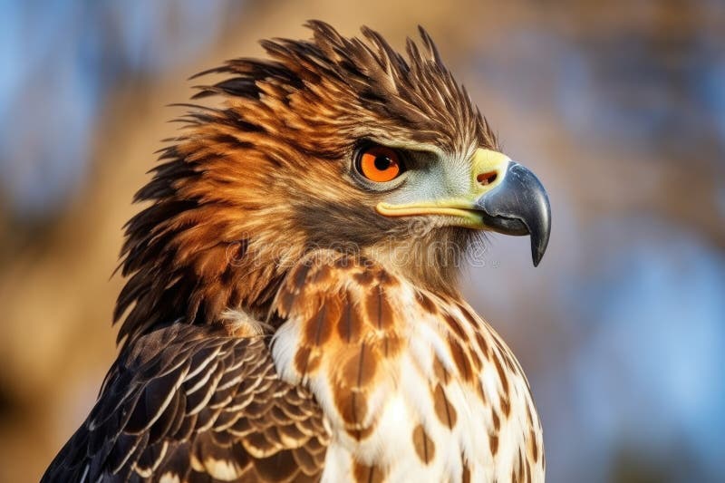 A Hawk in Profile, Showing Full Wingspan Stock Illustration ...