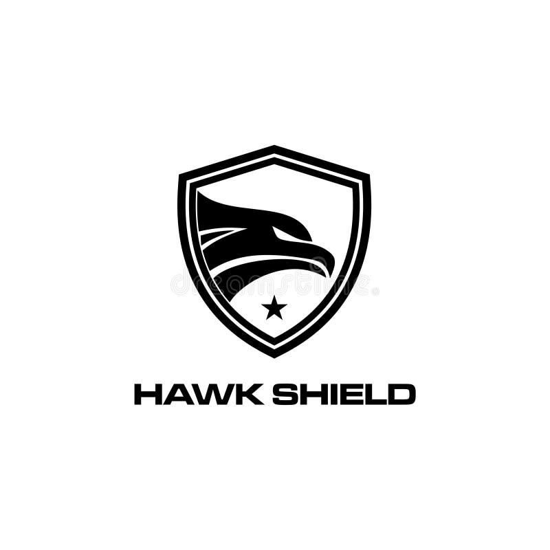 Hawk Shield Vector Logo Design Stock Vector - Illustration of bird ...