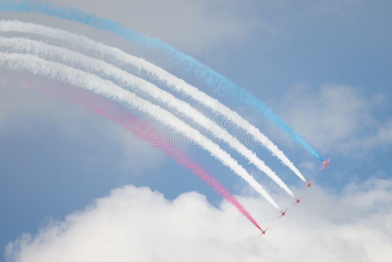 Hawk T1 jets on air show stock photo. Image of couple - 41858096