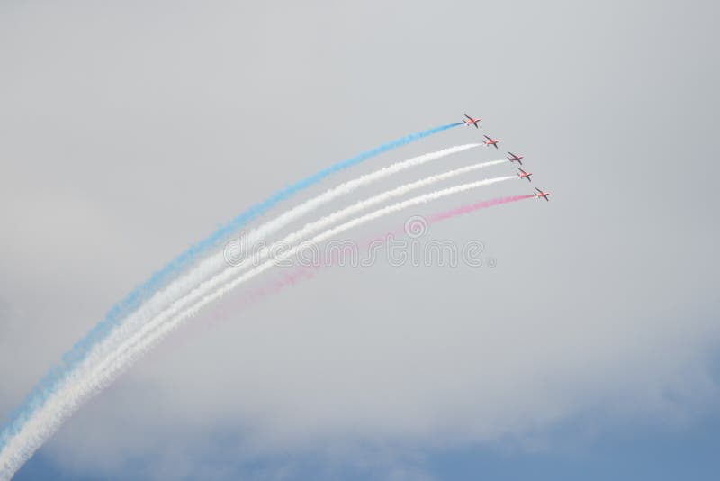 Hawk T1 jets on air show stock image. Image of colored - 41858115