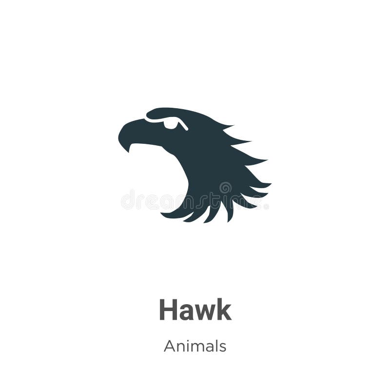 Hawk Vector Icon on White Background. Flat Vector Hawk Icon Symbol Sign ...