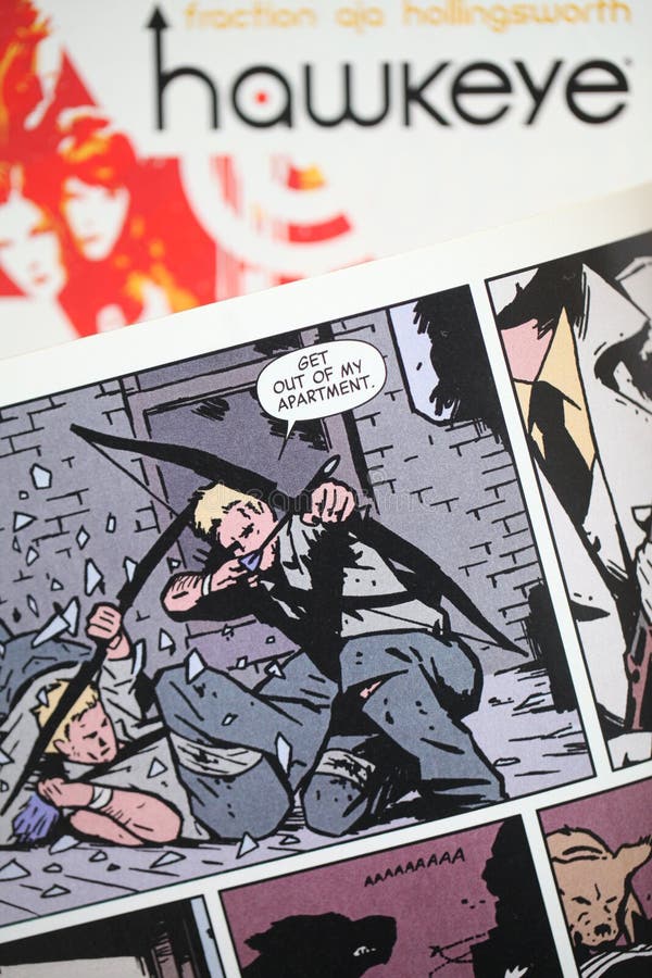 HAWKEYE comic book editorial photography. Image of comic - 233812017