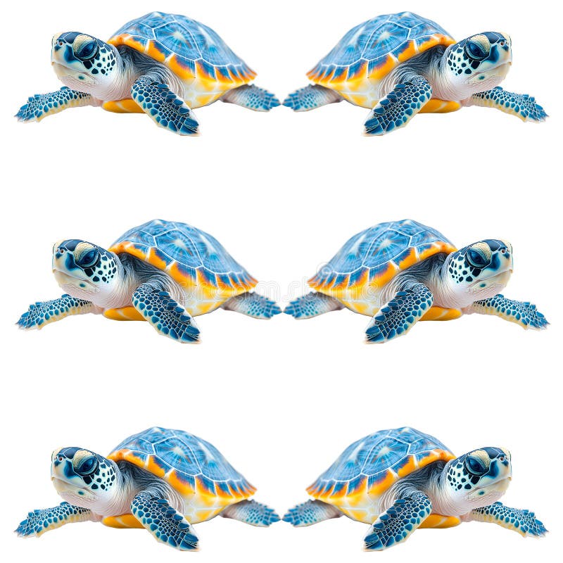 Hawksbill Turtle Portrait Stunning Marine Life Stock Illustration ...