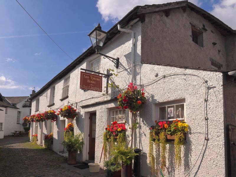 Hawkshead Village, Cumbria, England. Stock Photo - Image of residential ...