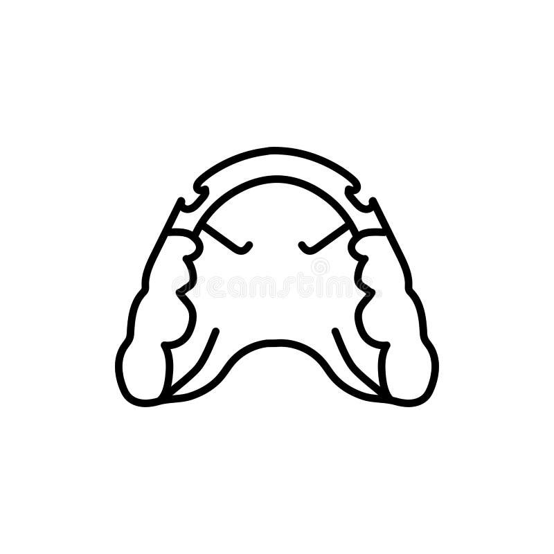 Hawley Retainer Line Icon. Dental Prosthetic Stock Vector ...