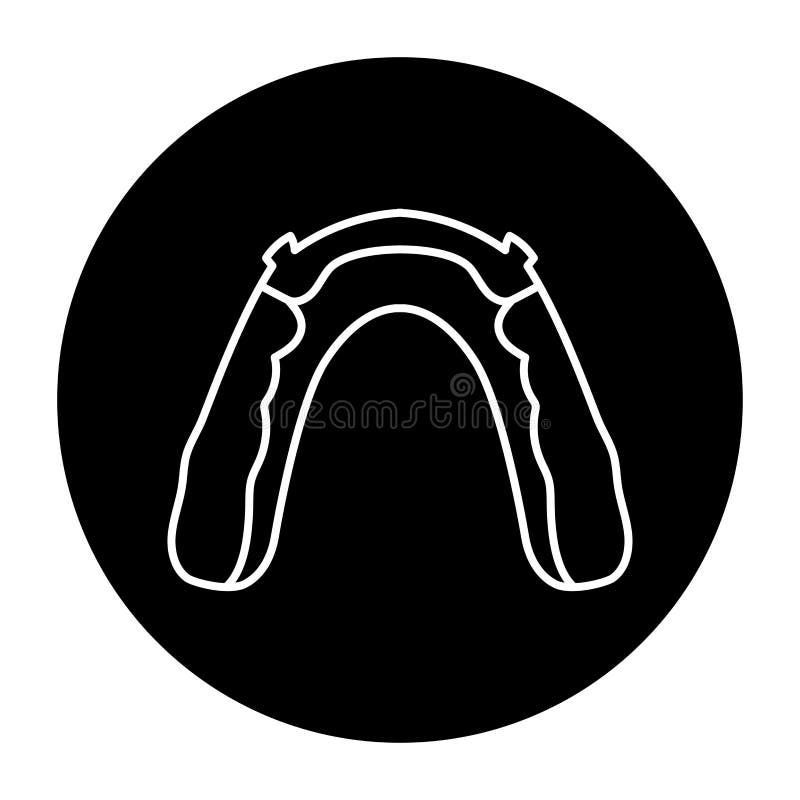 Hawley Retainer Line Icon. Dental Prosthetic Stock Vector ...
