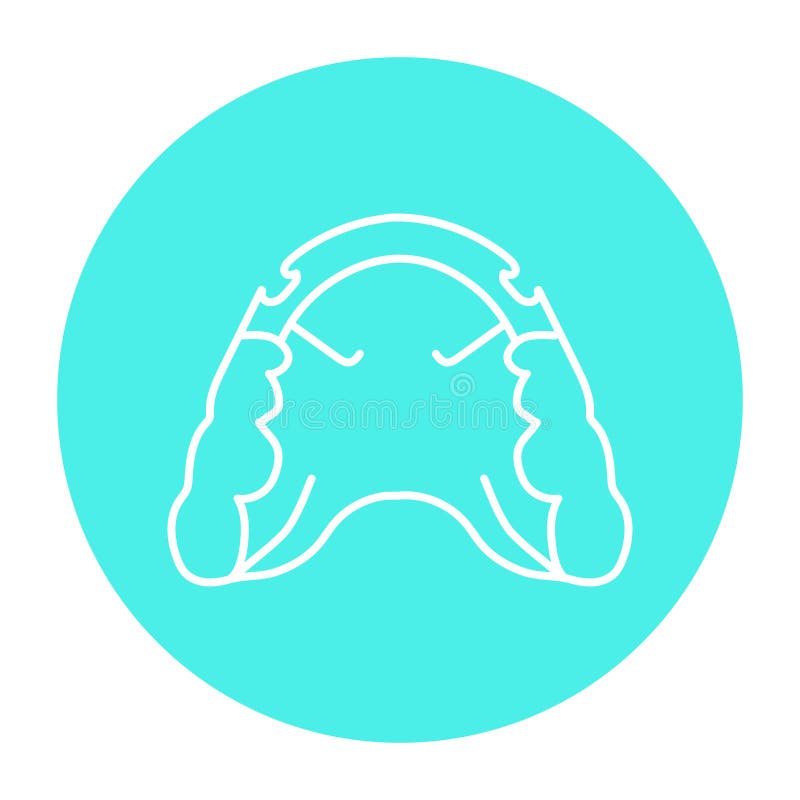 Hawley Retainer Line Icon. Dental Prosthetic Stock Vector ...