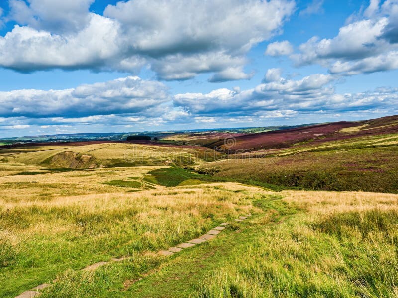 Haworth Moor Landscape with Path Stock Image - Image of england ...