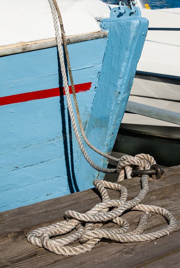 Boat with hawser stock image. Image of bridge, marine - 29855815