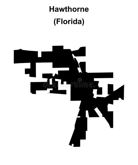 Hawthorne outline map stock illustration. Illustration of area - 386148758