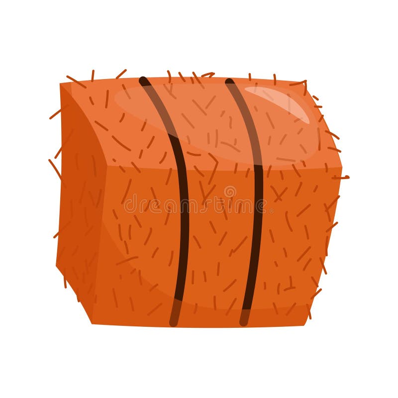 Hay Bale Flat Vector Illustration Clipart Stock Vector - Illustration ...