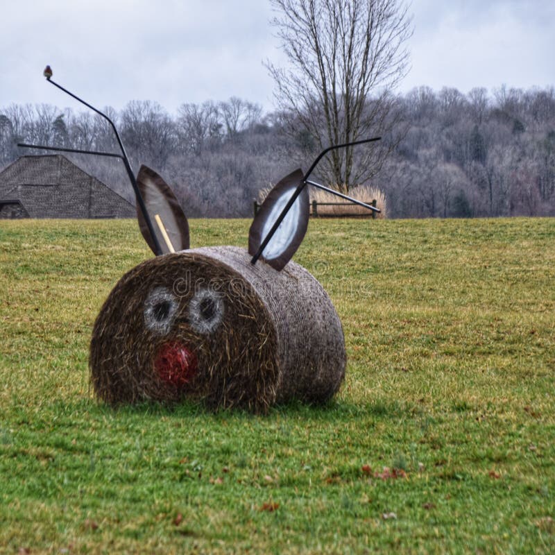 Hay Bale stock image. Image of painted, field, bale - 211997193