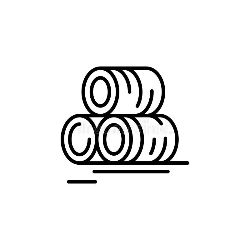 Hay bales icon stock illustration. Illustration of protection - 372066115