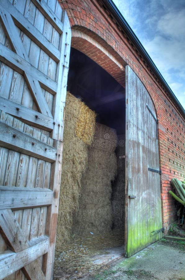 Hay barn doors, England stock photo. Image of britain - 35404796