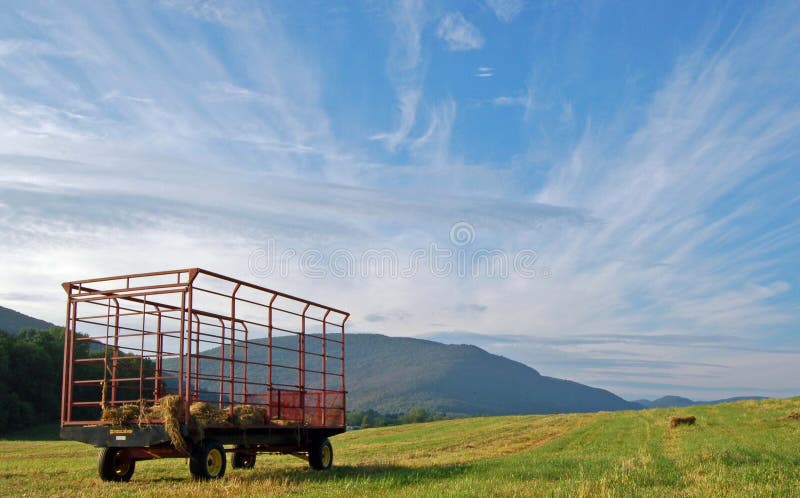 Hay cart stock image. Image of mountain, crop, farming - 6763551