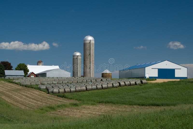 Hay Farm stock photo. Image of rolls, agriculture, outdoor - 5772018