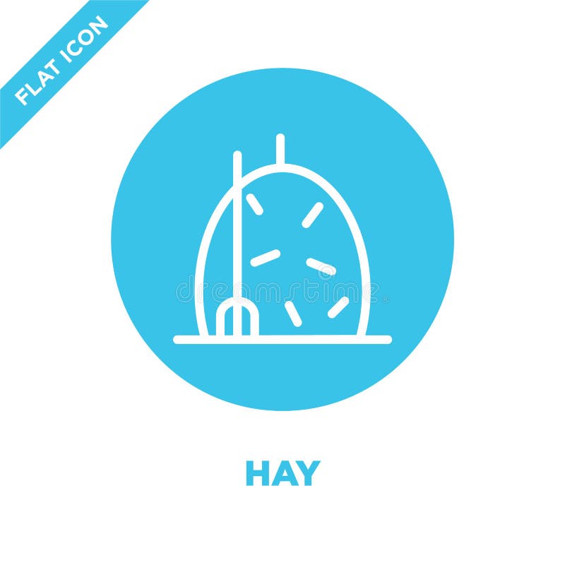 Hay Bale Icon Vector from Agriculture Collection. Thin Line Hay Bale ...