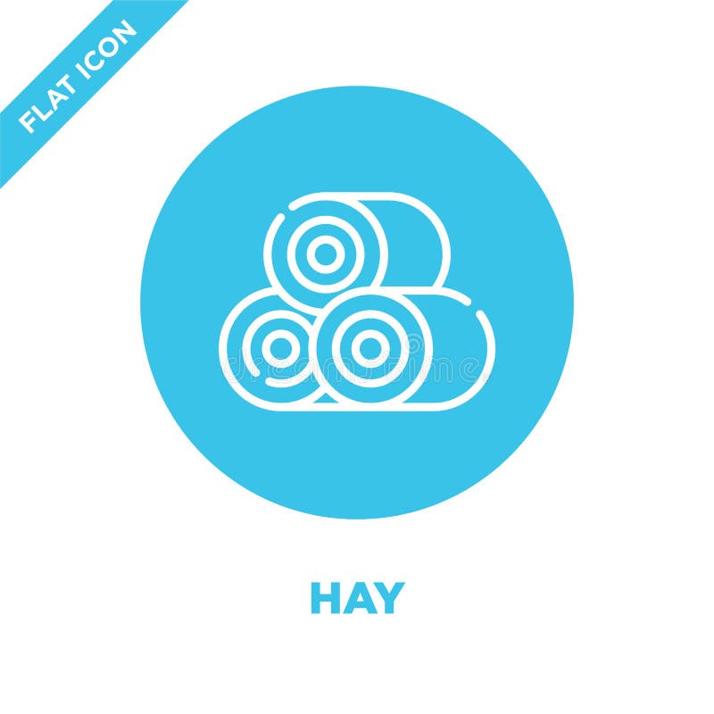 Hay Bale Icon Vector from Agriculture Collection. Thin Line Hay Bale ...