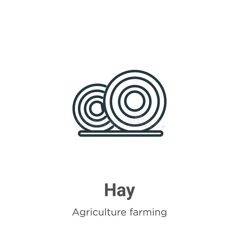 Hay Outline Vector Icon. Thin Line Black Hay Icon, Flat Vector Simple ...