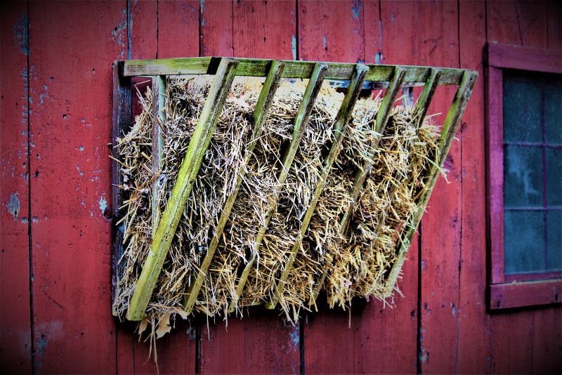 Hay Rack on Barn stock image. Image of bale, window - 117027311