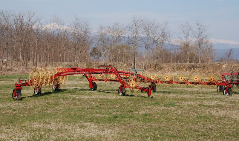 Hay Rake stock image. Image of wheels, gather, grass - 64439273