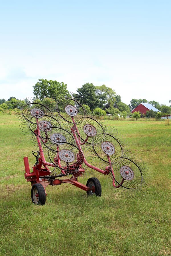 Hay Rake in Field stock image. Image of grass, farming - 37691245