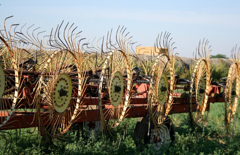 Hay rake stock image. Image of farm, fall, field, implement - 33705707