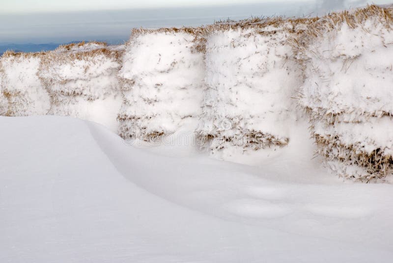 Hay and snow stock image. Image of landscape, dream, abstract - 12653139