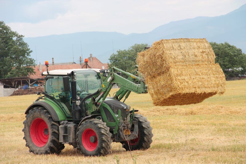 Stacking Hay Bales stock image. Image of dried, stacking - 20351513