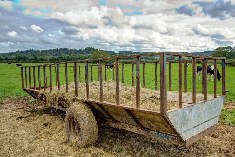 Hay Trailer stock photo. Image of farming, farmer, milk - 21022986