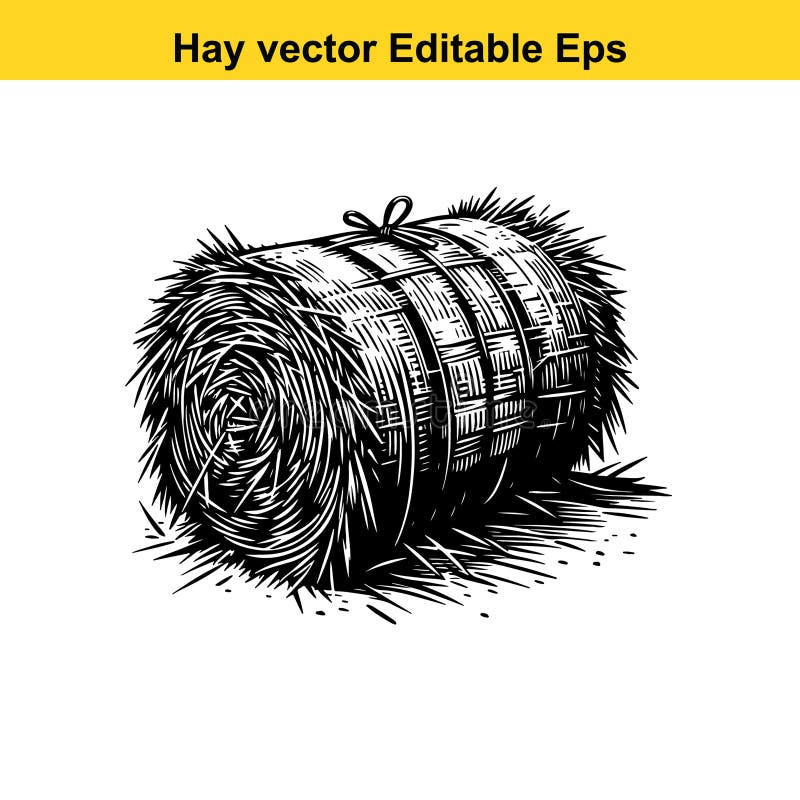 Hay Vector Silhouette Clipart Stock Vector - Illustration of festival, agrarian: 380065334