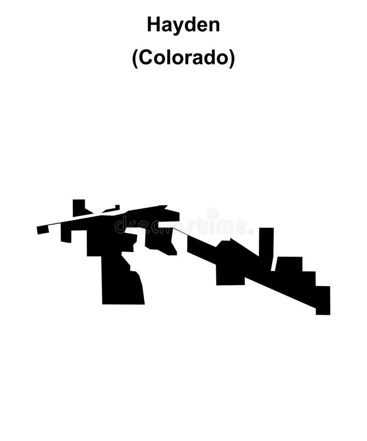 Hayden outline map stock illustration. Illustration of boundary - 387015860