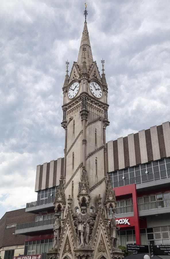 Haymarket Memorial Clock Tower Leicester England Editorial Image ...