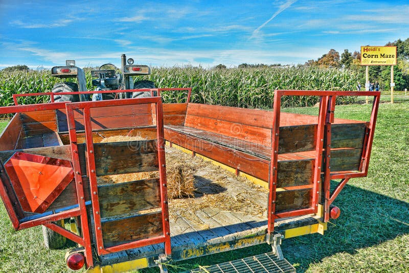 Hayride Wagon HDR editorial image. Image of field, hayride - 38012575