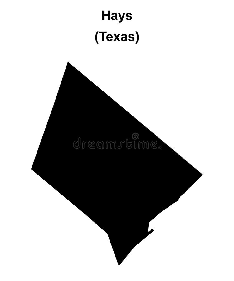 Hays outline map stock vector. Illustration of county - 361791868
