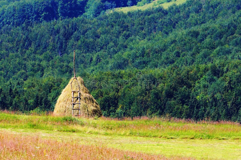 Haystack stock image. Image of cone, farnland, rural - 25615365