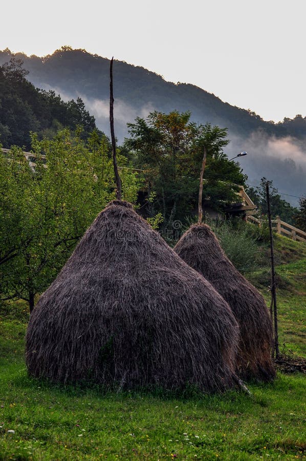 Haystack at Maramures, Romania 2 Stock Photo - Image of storage ...
