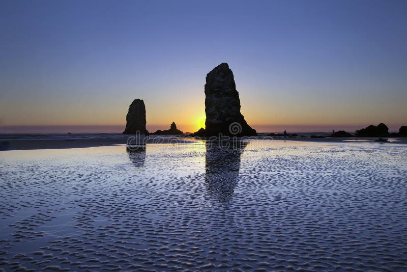 Haystack Needles Rocks at Cannon Beach Stock Image - Image of coast ...