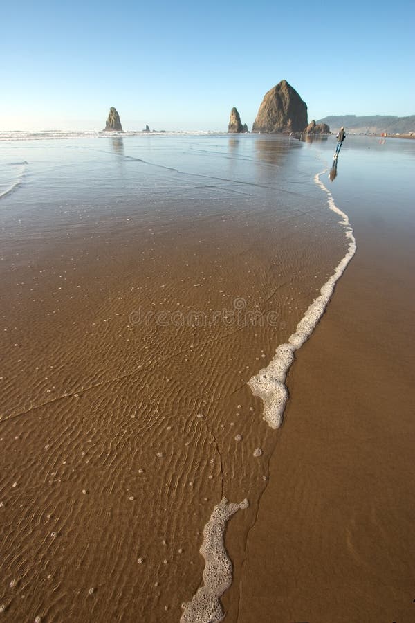 Haystack Rock. stock photo. Image of monolith, rock, coast - 80792