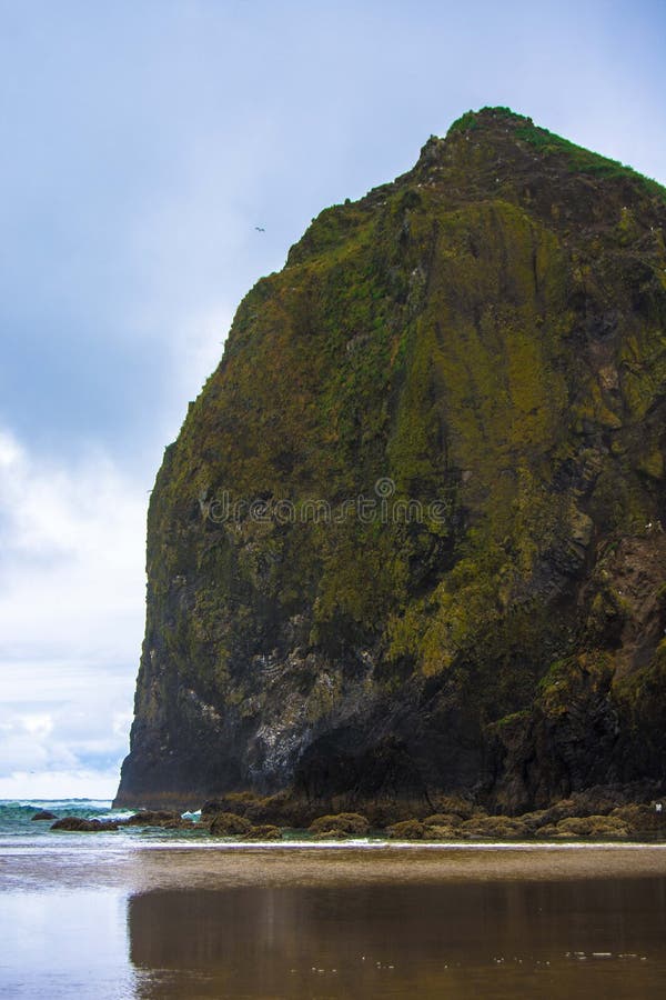 Haystack Rock on Cannon Beach Stock Photo - Image of iconic, pacific ...