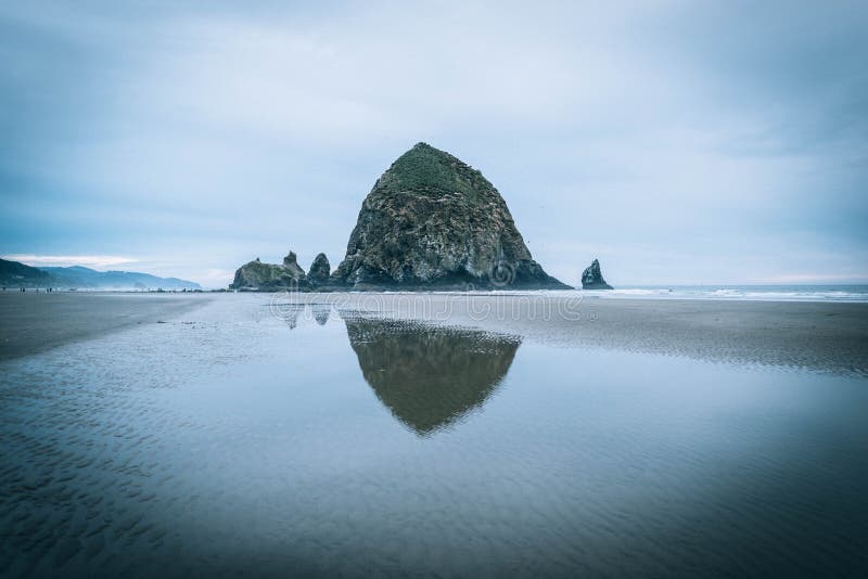 Haystack Rock stock image. Image of oregon, beach, coastal - 99928677